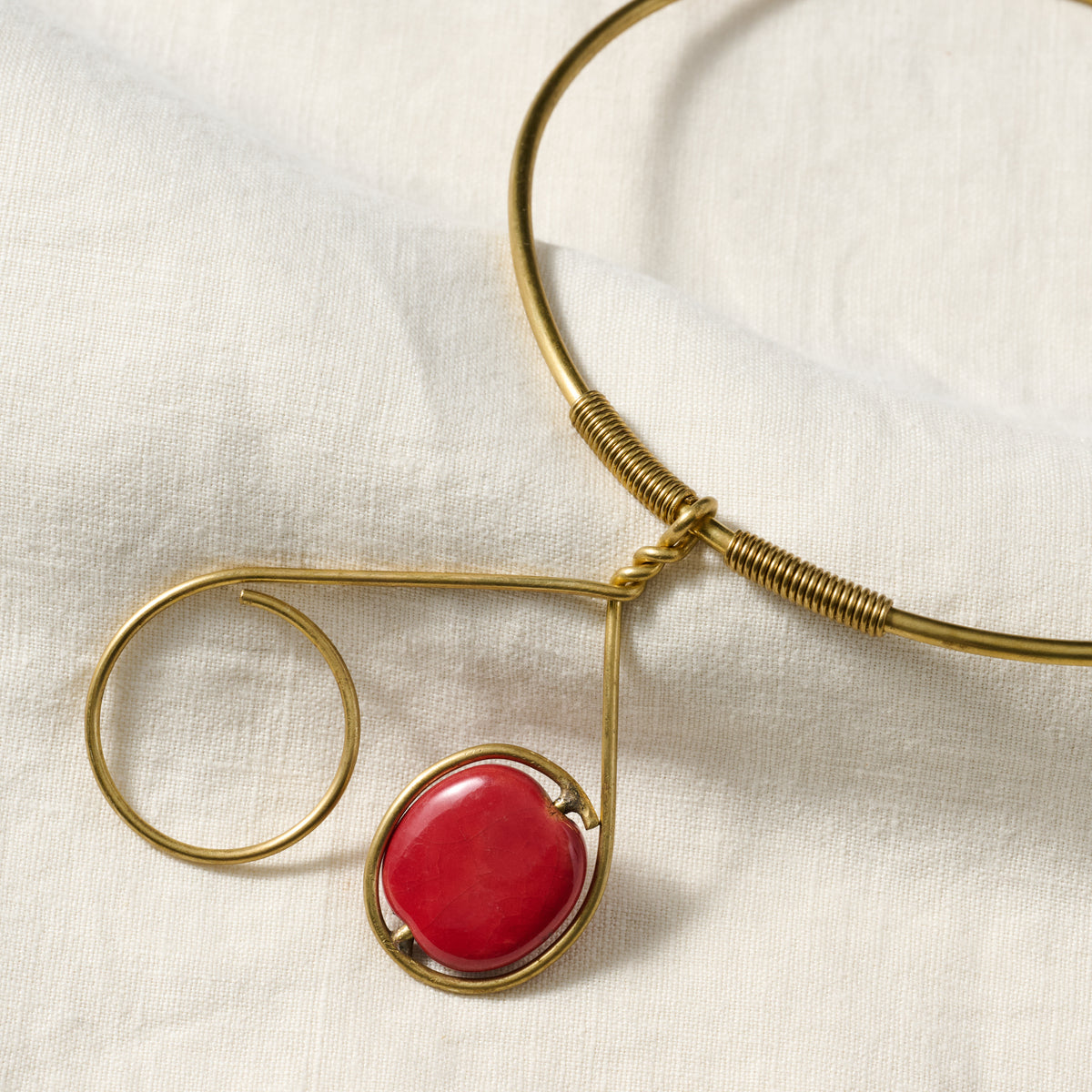 Hiari Asymmetrical Brass Choker – Ten Thousand Villages