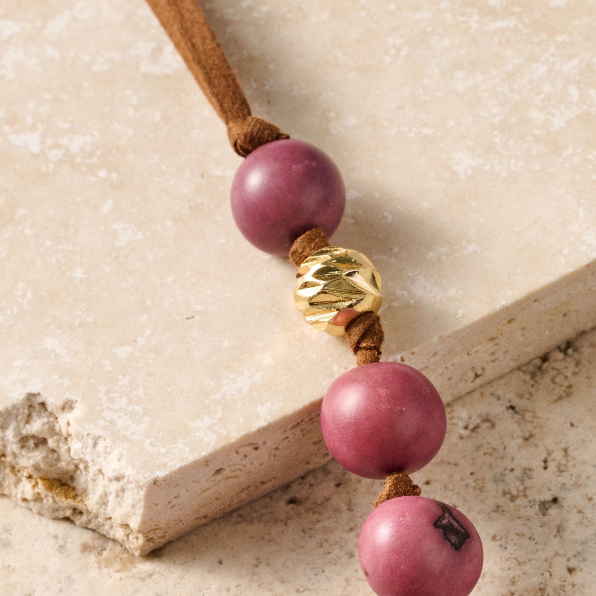 Lavender Seed & Suede Necklace | Ten Thousand Villages