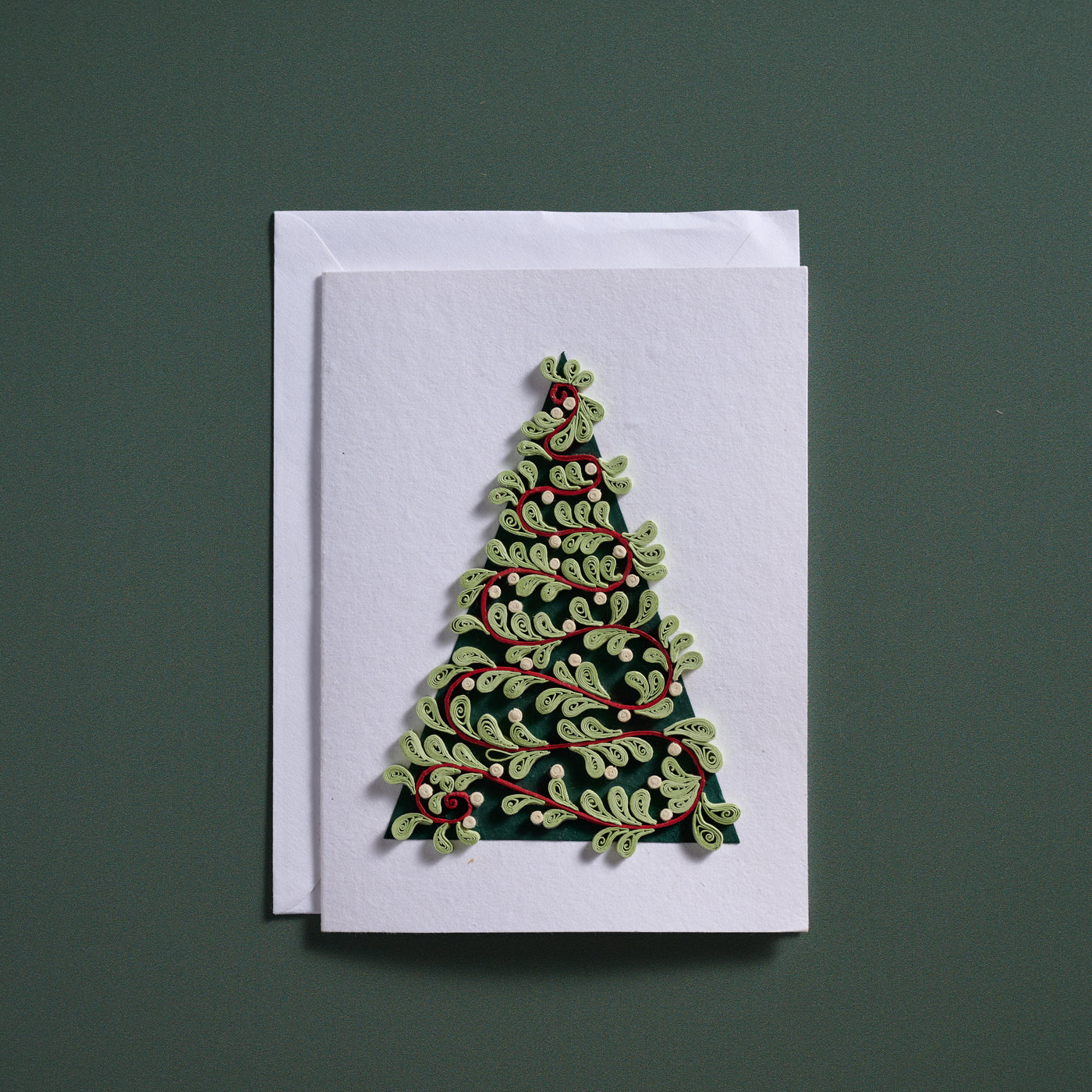 Quilled Trimmed Tree Christmas Card | Ten Thousand Villages