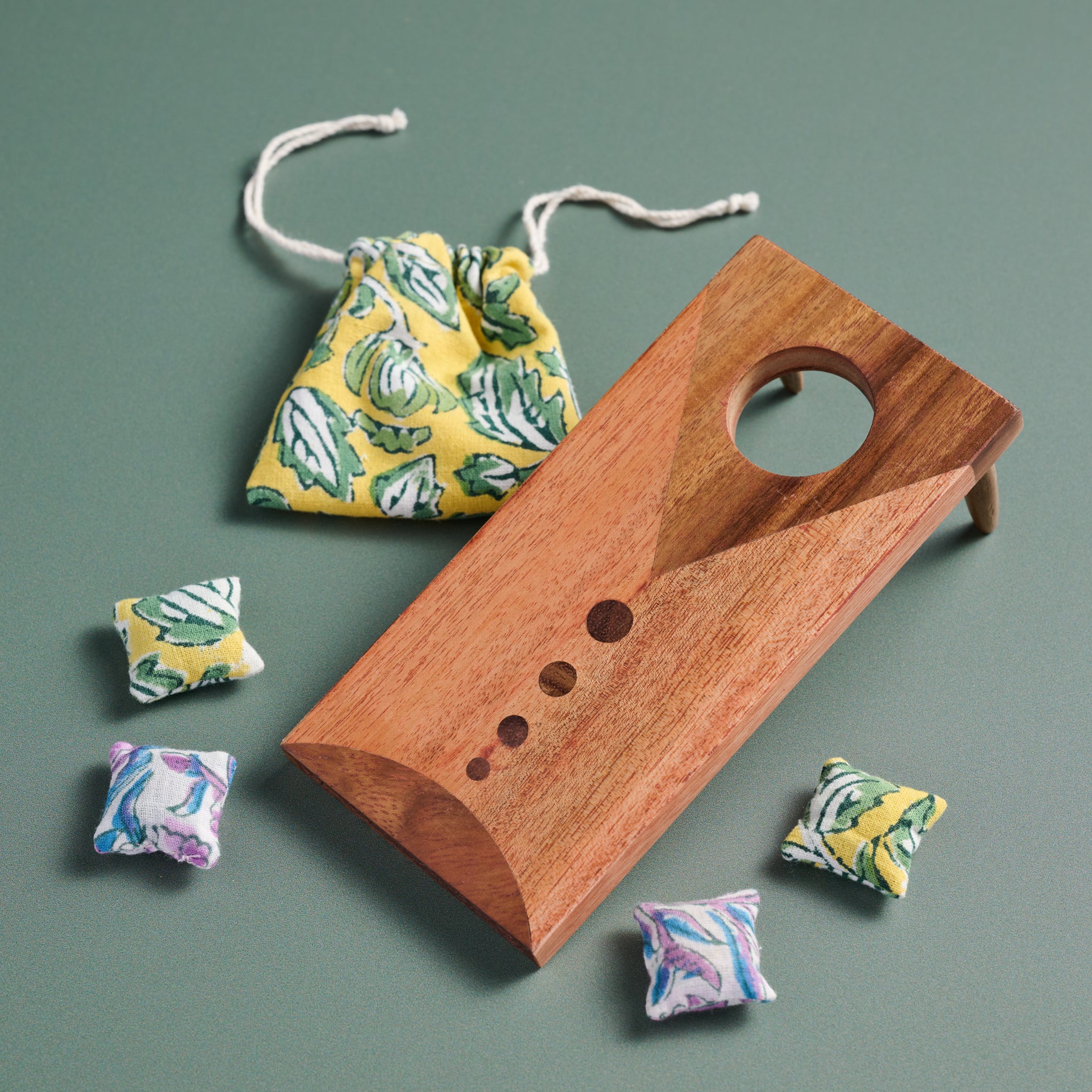 Wood Tabletop Cornhole Game | Ten Thousand Villages