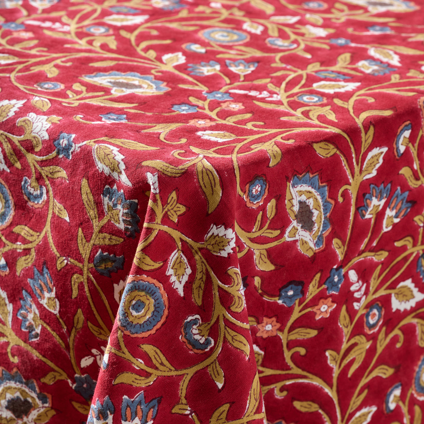 Floral Blooms Red Tablecloth | Ten Thousand Villages