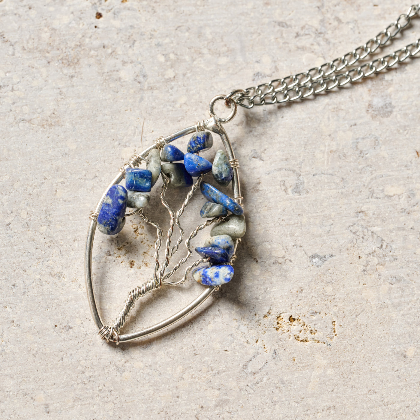 Lapis Tree Pendant Necklace | Ten Thousand Villages