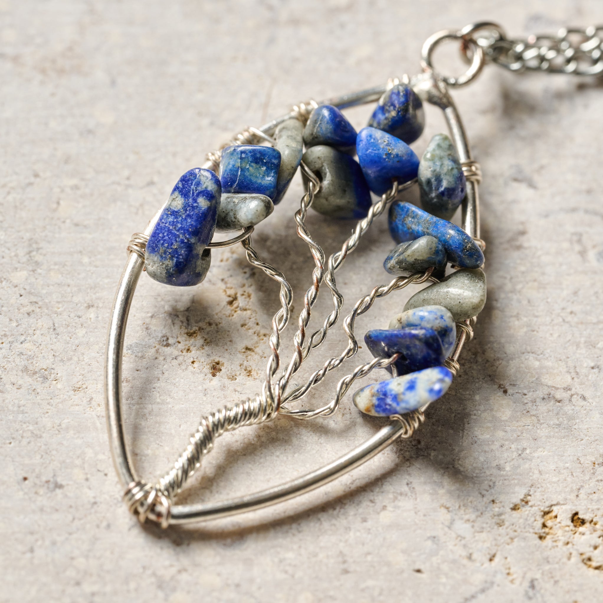 Lapis Tree Pendant Necklace | Ten Thousand Villages