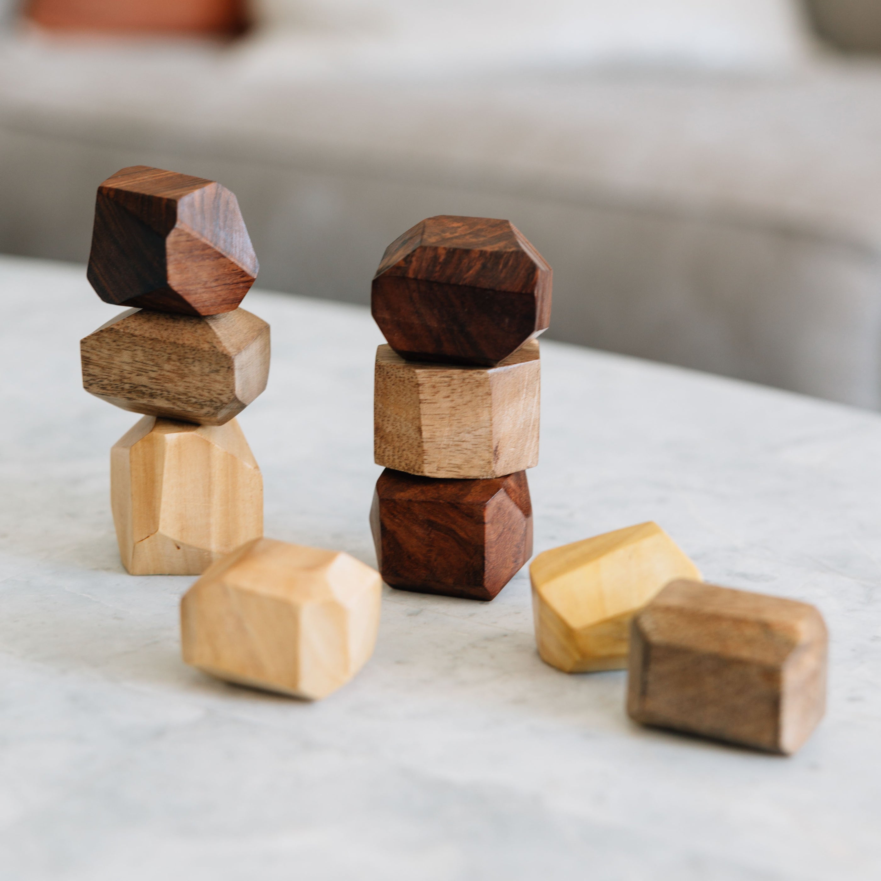 Upcycled Wood Stacking Stones - Set of 9 | Ten Thousand Villages