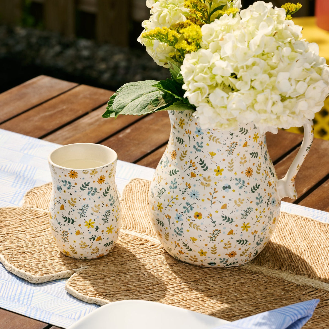 Tula Floral Ceramic Pitcher | Ten Thousand Villages